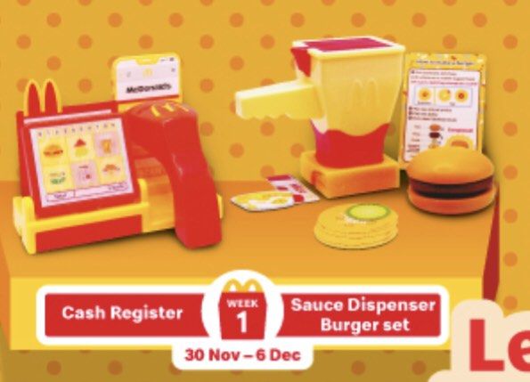 Mcd happy meal - LET’s play McDonald - Cash register & sauce dispenser ...