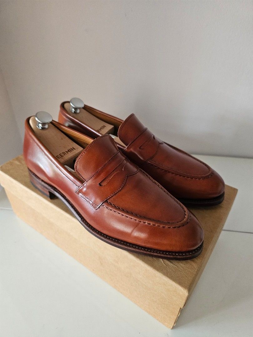 Meermin Shell Cordovan Loafers Cognac UK7, Men's Fashion, Footwear ...