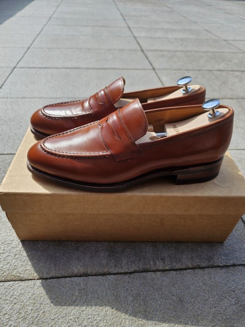 Meermin Shell Cordovan Loafers Cognac UK7, Men's Fashion, Footwear ...