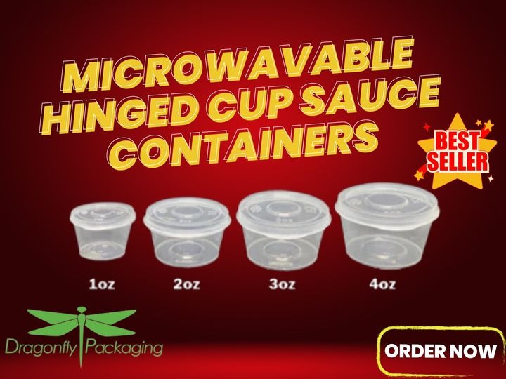 MICROWAVABLE HINGED CUP SAUCE CONTAINERS, Furniture & Home Living ...