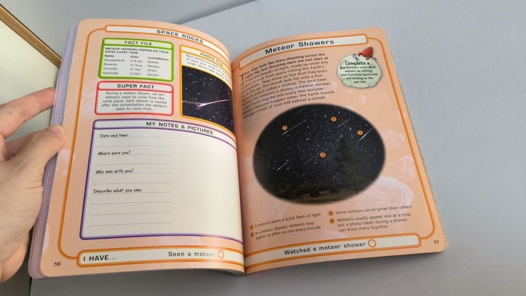 Miles Kelly Handbook Space theme - Identify and record your sightings ...