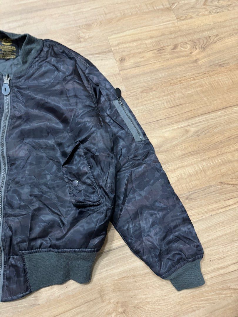MILITARY STYLE CAMO BOMBER JACKET, Sports Equipment, Hiking & Camping ...