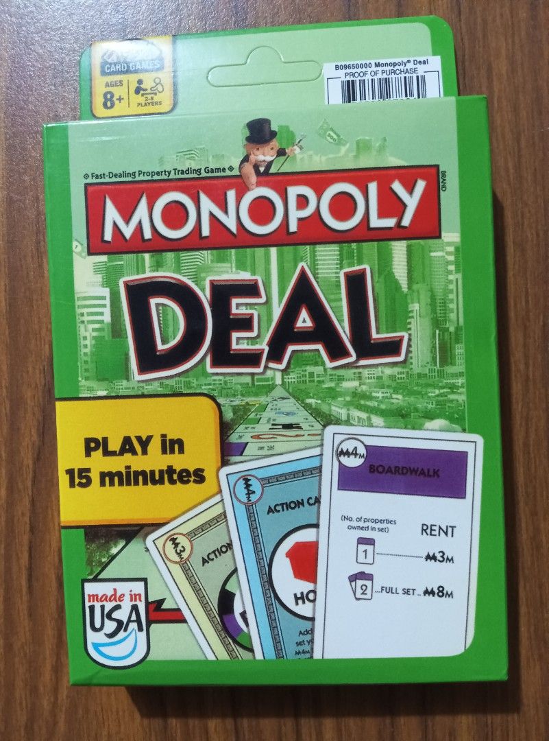 Monopoly Deal Card Game #1, Hobbies & Toys, Toys & Games on Carousell