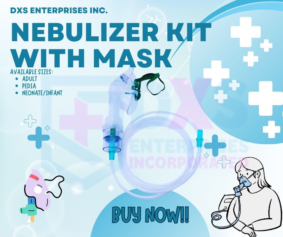 NEBULIZER KIT WITH MASK FOR PEDIA AND ADULT, Health & Nutrition ...