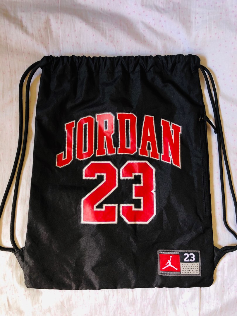 NIKE Air Jordan Jumpman Jersey Gym Sack Training Drawstring Bag Black ...