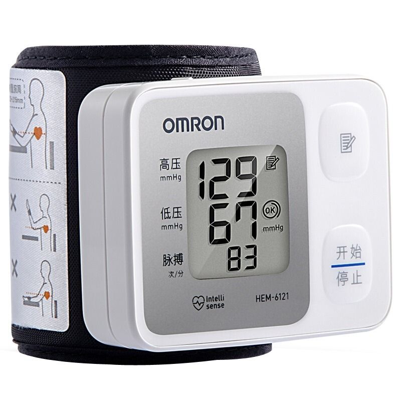 OMRON HEM-6121 Electronic Blood Pressure Monitor -Fully Automatic Wrist ...