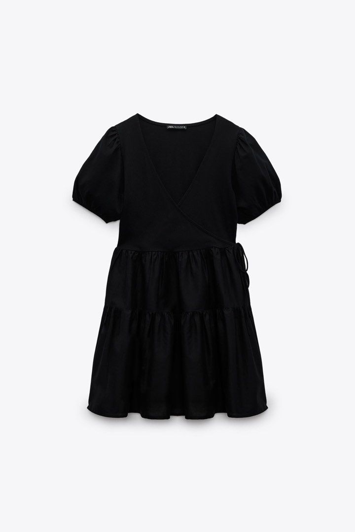 Original ZARA Crossover Panel Dress, Women's Fashion, Dresses & Sets ...