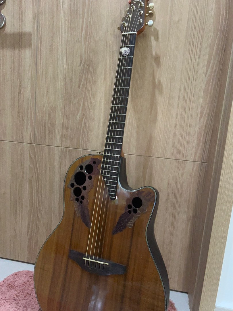 Ovation guitar with onboard preamp, Hobbies & Toys, Music & Media ...