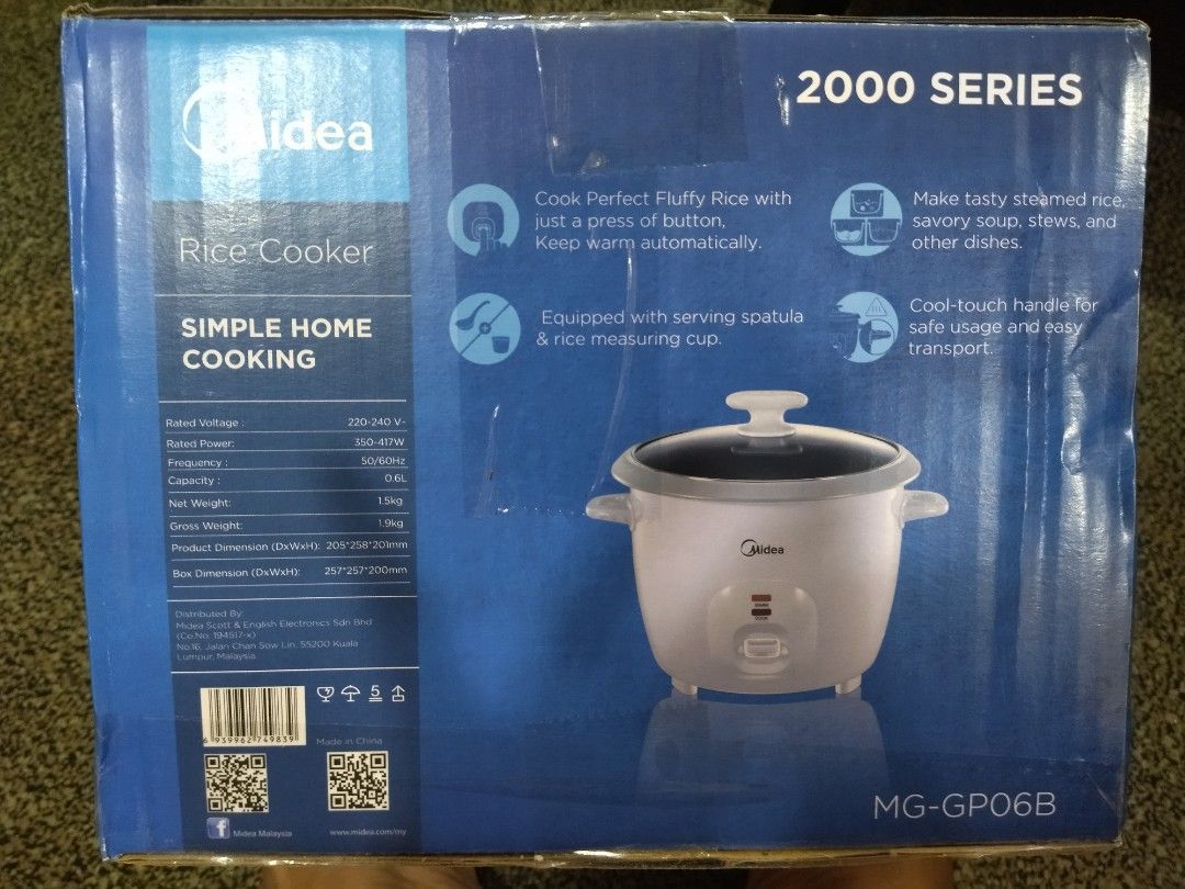 Periuk Nasi / Rice cooker Midea, Furniture & Home Living, Kitchenware ...