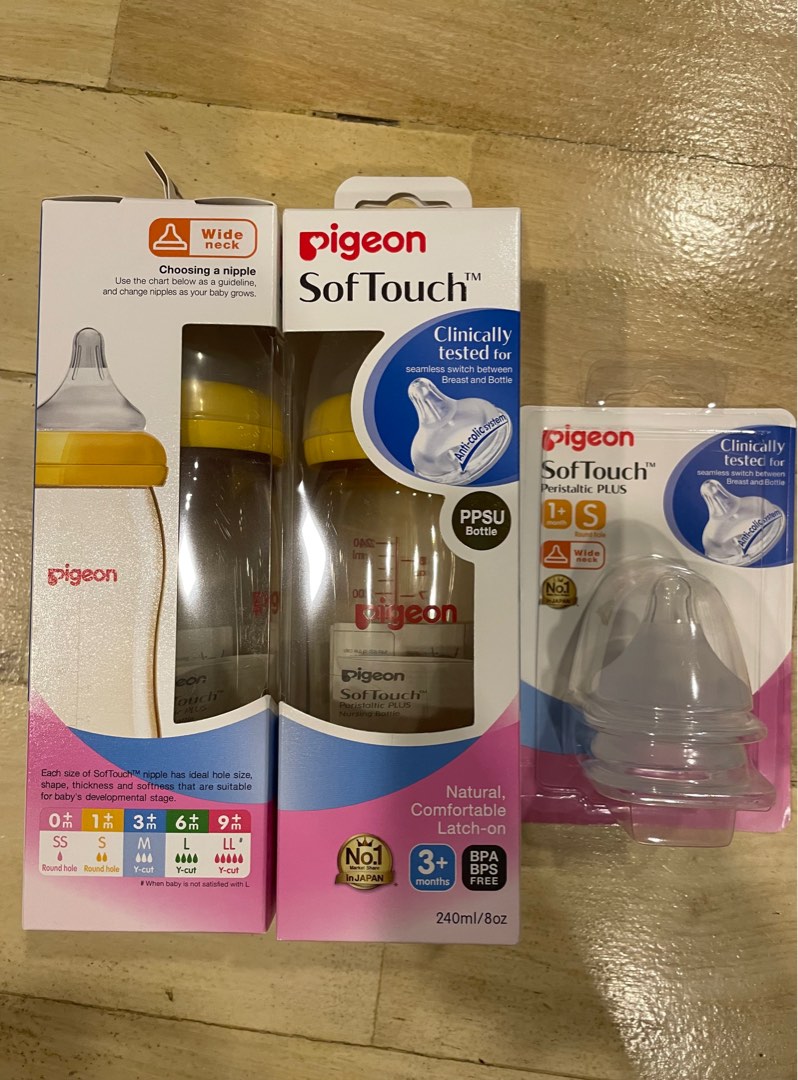 Pigeon PPSU Wide Neck Baby Bottles, Babies & Kids, Nursing & Feeding, Breastfeeding & Bottle ...