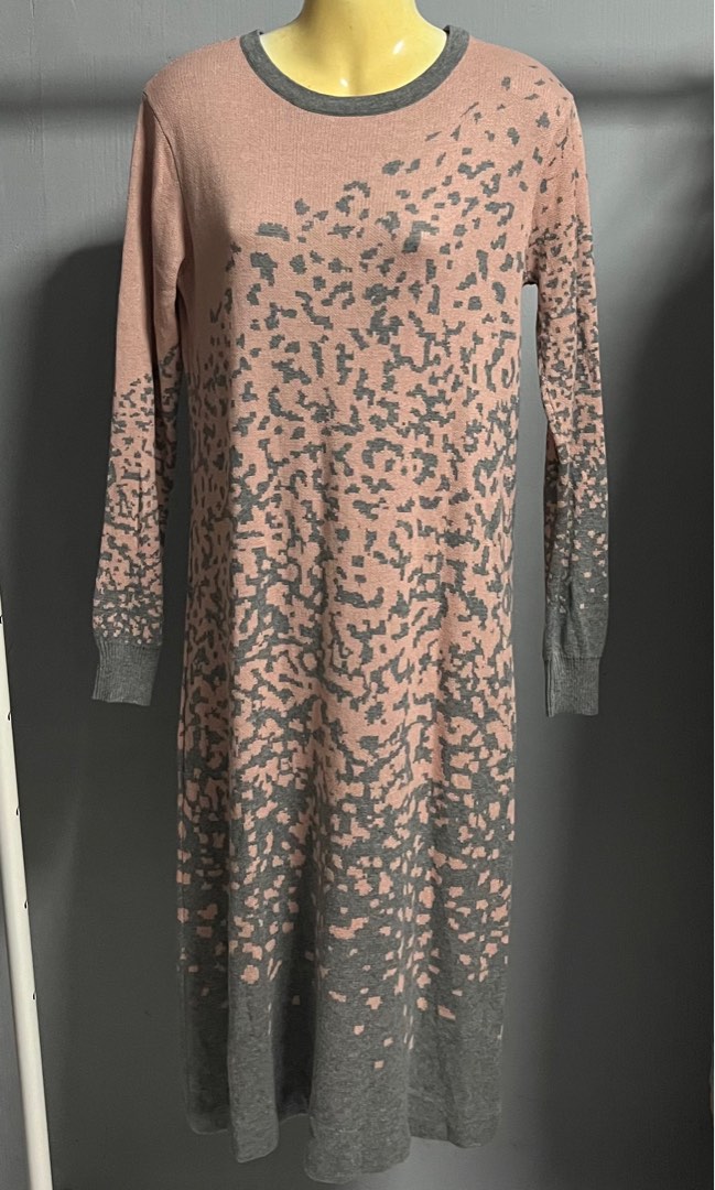 Pink Midi Dress Ptp 60, Women's Fashion, Tops, Longsleeves on Carousell