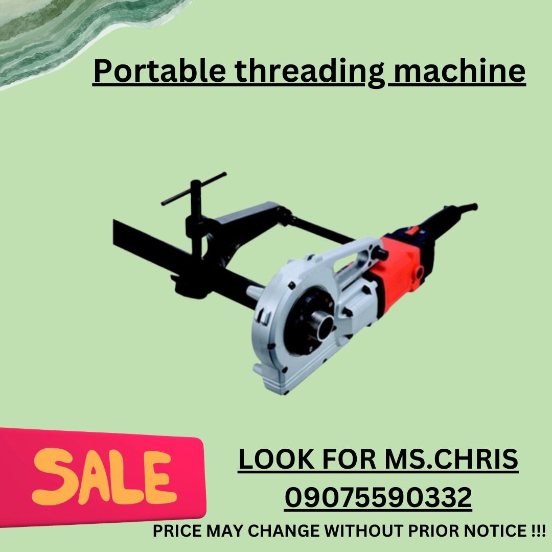 portable threading machine, Commercial & Industrial, Construction Tools ...