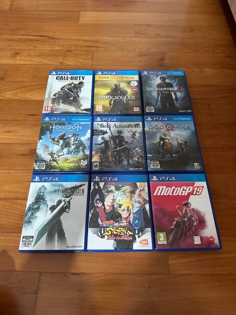 PS4 game Call of Duty Advanced Warfare / Dark Souls III / Unchartered 4 ...