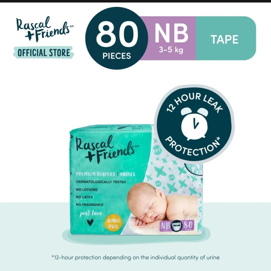 Rascal + Friends Newborn Diaper, Babies & Kids, Bathing & Changing ...