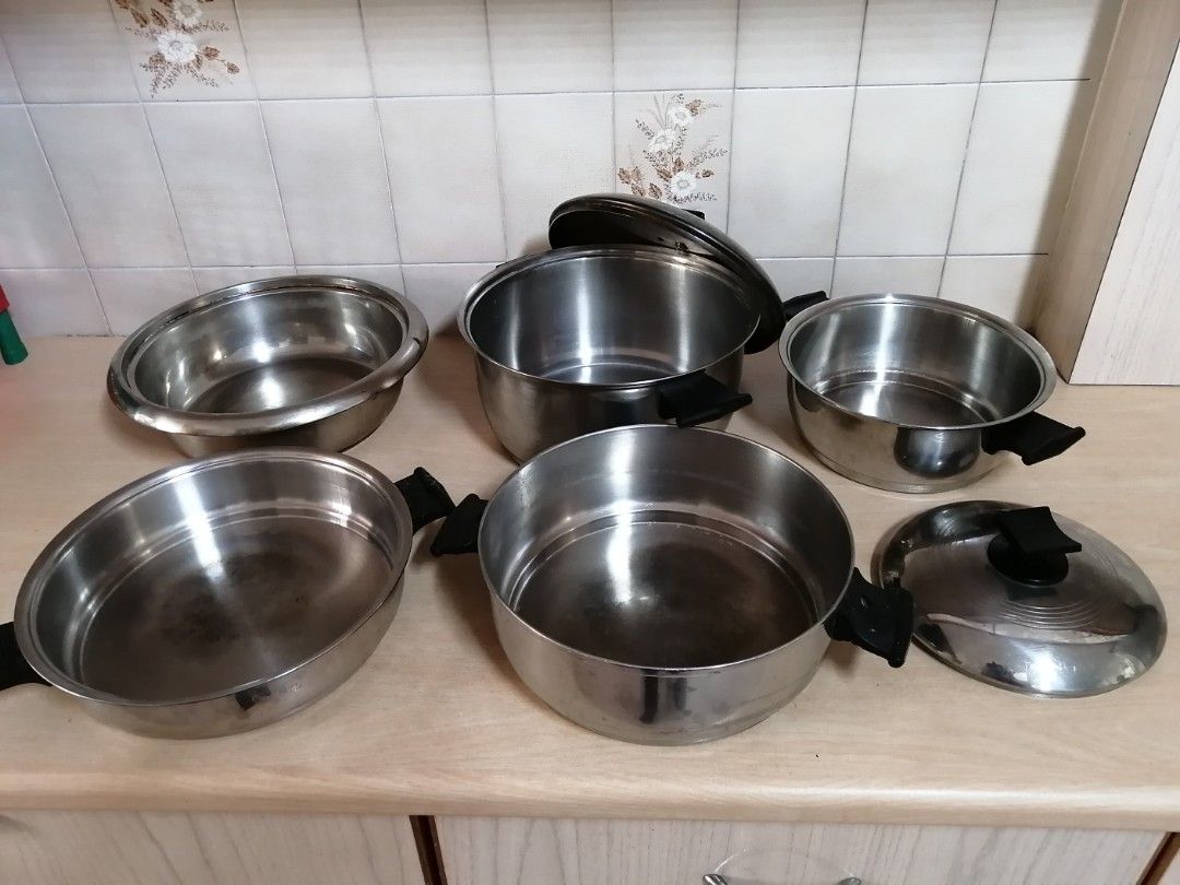 Rena ware stainless steel pots, Furniture & Home Living, Kitchenware ...