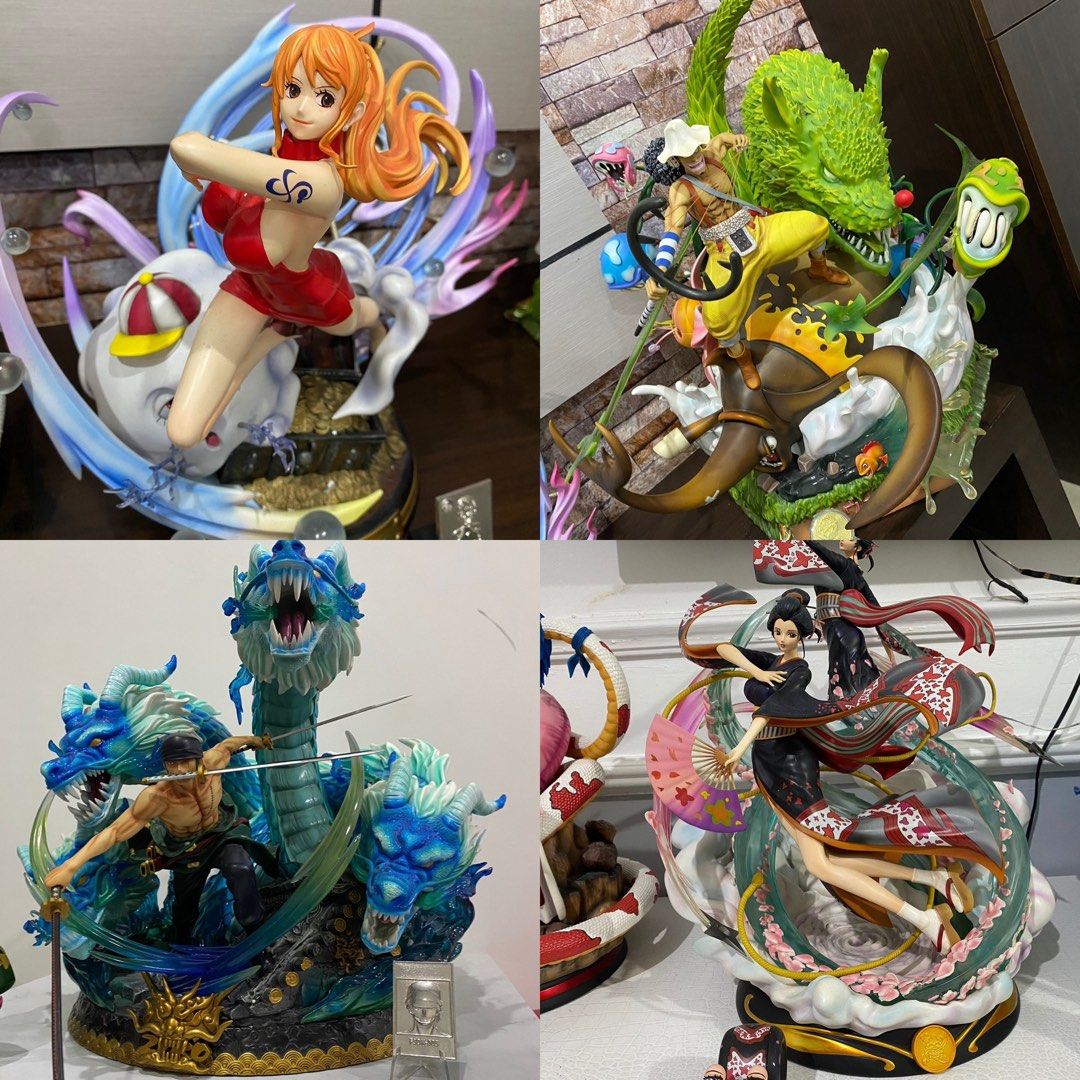 Resin Onepiece BIB nami zoro usop robin, Toys & Collectibles, Mainan di ...