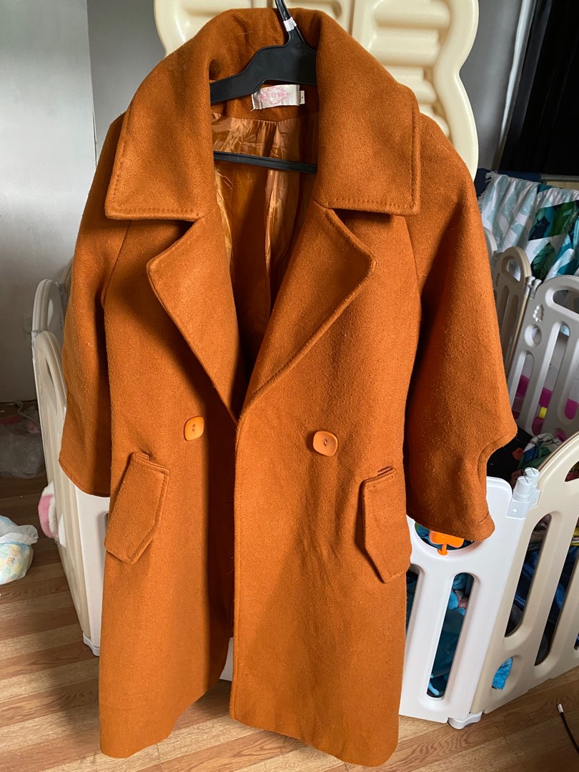 Rust Wool Coat (High Quality), Women's Fashion, Coats, Jackets and ...
