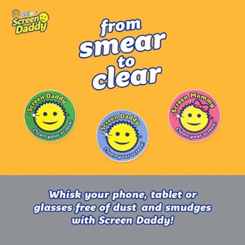 Scrub Daddy Screen Daddy Scratch Free, Furniture & Home Living ...