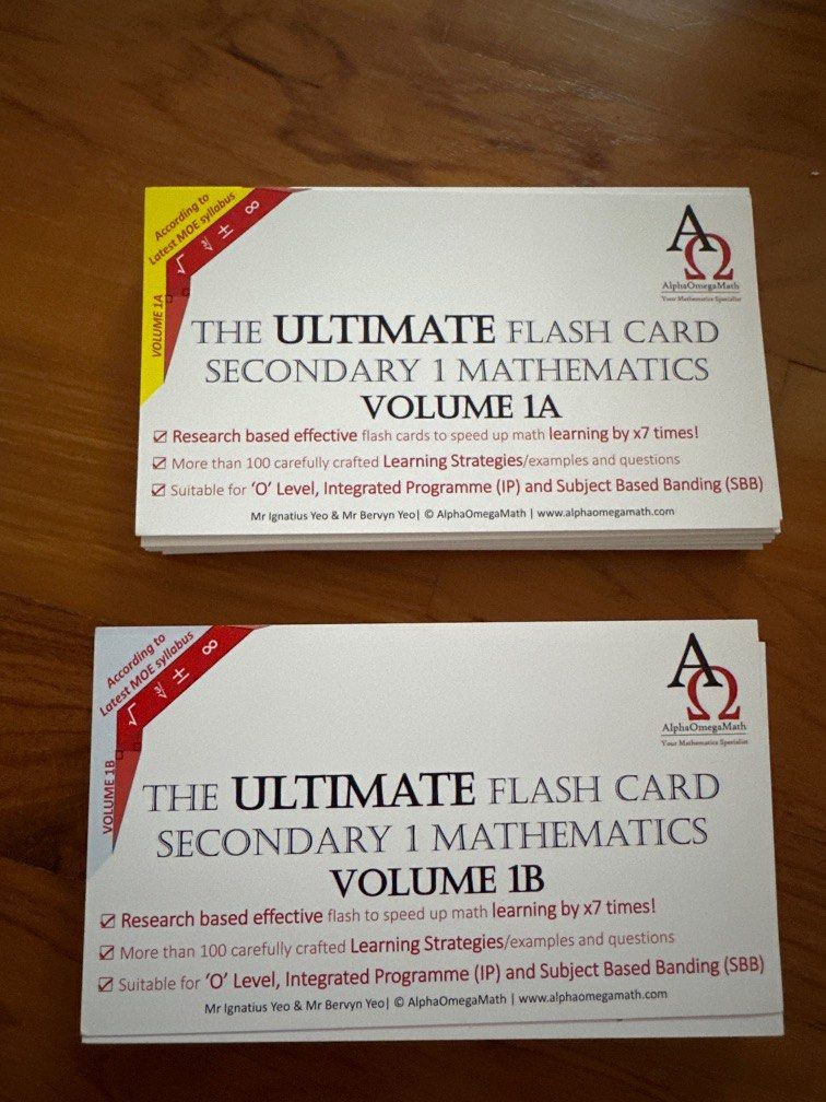 Secondary 1 Express Math Flashcard, Hobbies & Toys, Books & Magazines ...