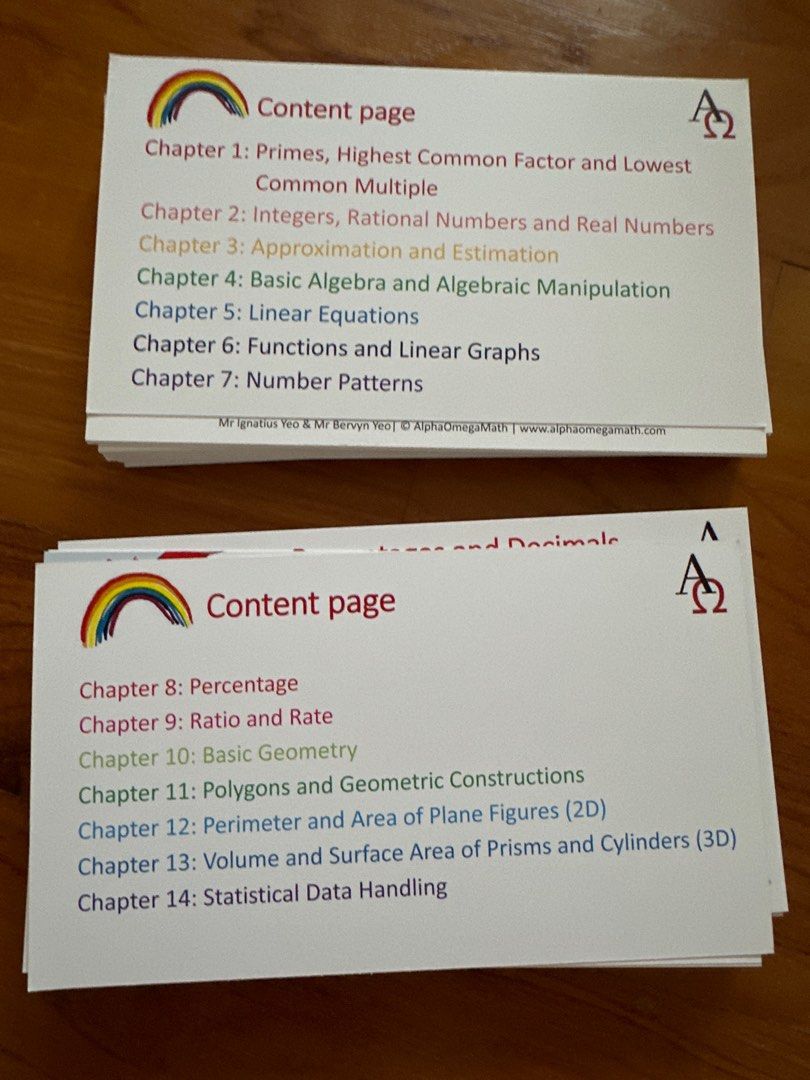 Secondary 1 Express Math Flashcard, Hobbies & Toys, Books & Magazines ...