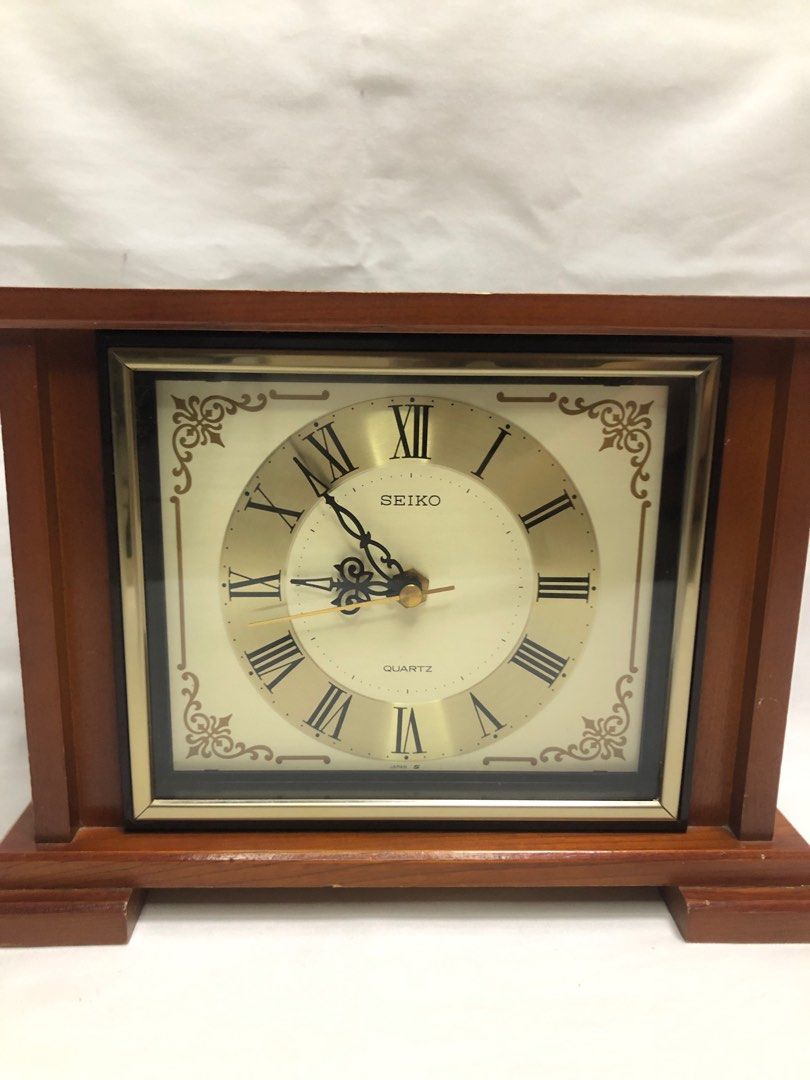 VINTAGE SEIKO QUARTZ TABLE CLOCK ANTIQUE RETRO SEIKO, Furniture & Home ...