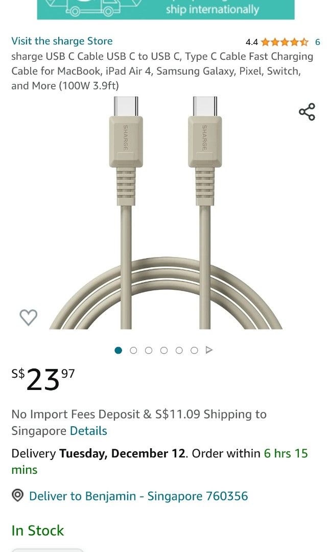 SHARGE RETRO USB C to LIGHTNING Cable 1.2m, Mobile Phones & Gadgets ...