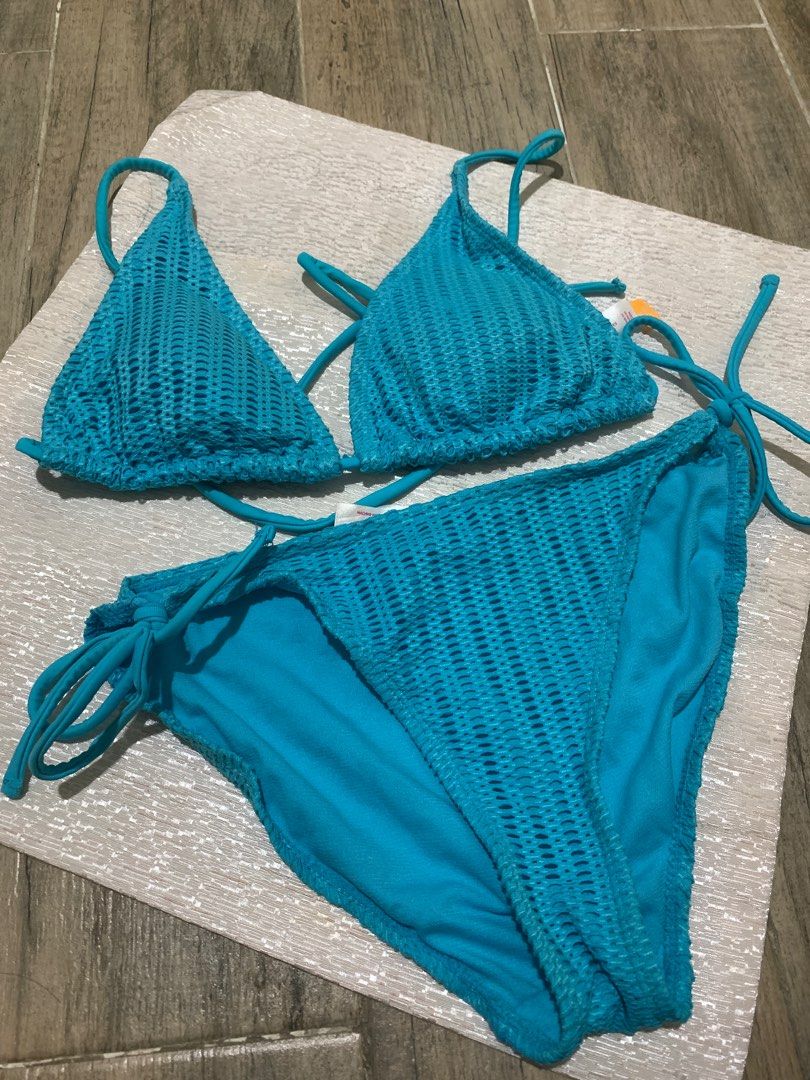 Sky blue bikini set, Women's Fashion, Swimwear, Bikinis & Swimsuits on ...