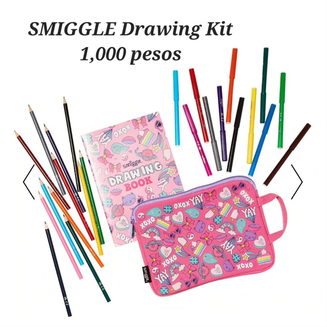 SMIGGLE Drawing Kit, Hobbies & Toys, Stationary & Craft, Stationery ...