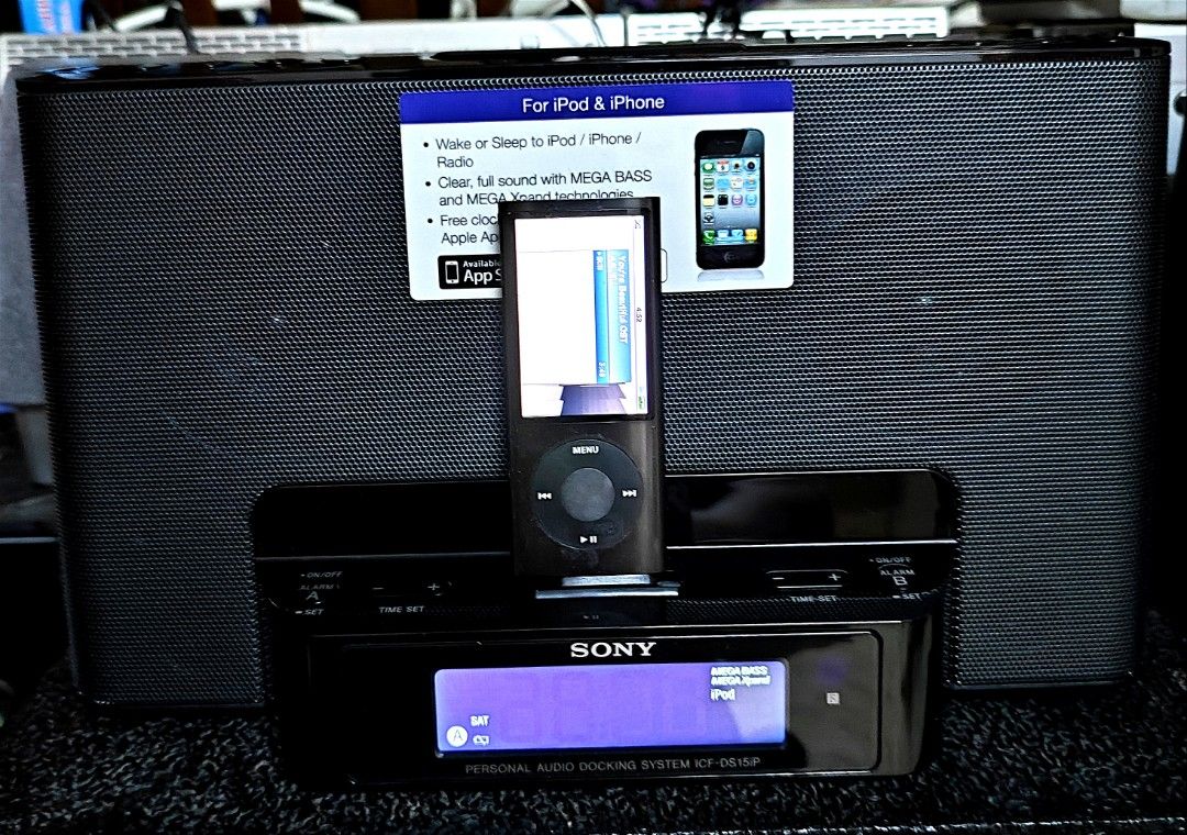 SONY SPEAKER DOCK/ CLOCK RADIO FOR IPOD & IPHONE, Audio, Portable Music ...