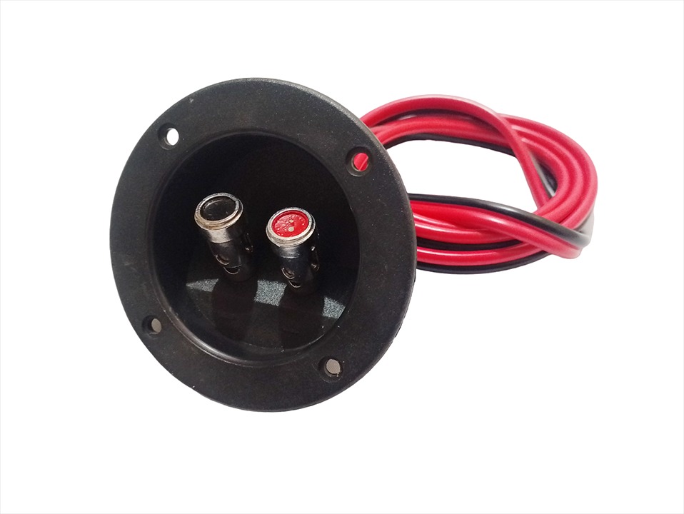 SPEAKER BOX TERMINAL CUP, PUSH SPRING TYPE ROUND SILVER-80mm to #14-AWG ...