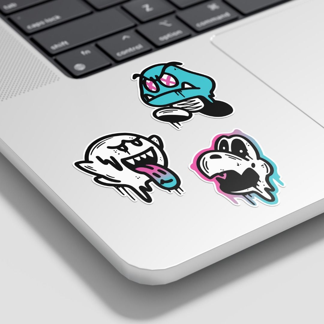 Super Mario Graffiti Laminated Waterproof Vinyl Stickers, Hobbies ...