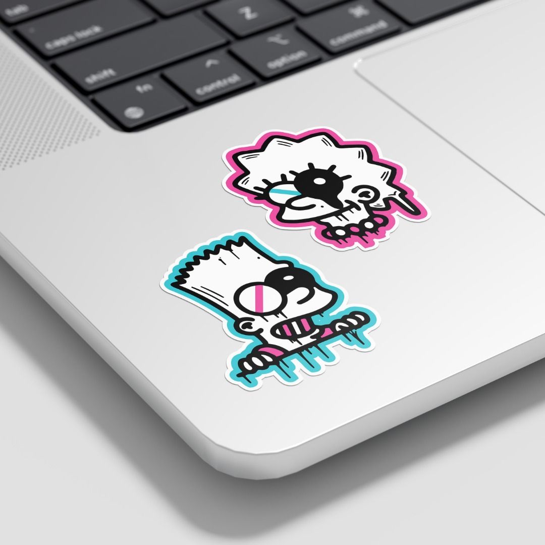 The Simpsons Graffiti Laminated Waterproof Vinyl Stickers, Everything ...