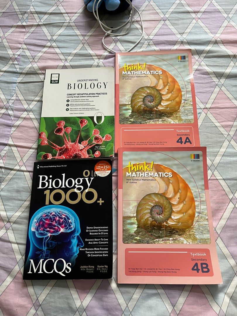 think mathematics 4A/B and bio assessment bks, Hobbies & Toys, Books ...