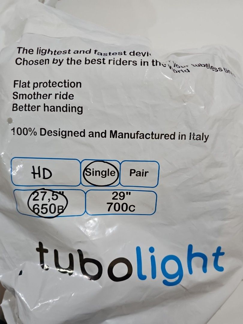 Tubolight tyre insert, Sports Equipment, Bicycles & Parts, Parts ...