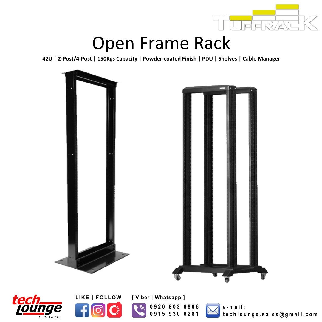 TUFFRACK OPEN BAY RACK - 42U | 2-Post | 4-Post | 600mm (W) x 600mm (D ...