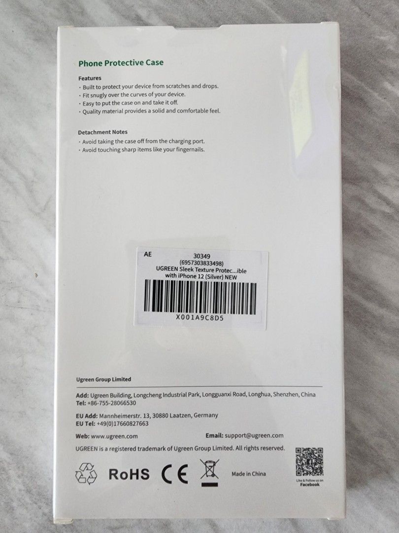 UGREEN iPhone 12 silver case, Mobile Phones & Gadgets, Mobile & Gadget ...