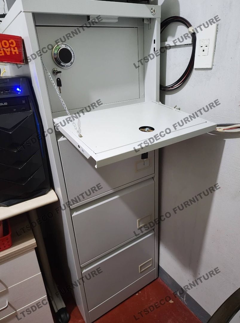 VERTICAL 4LAYER FILING CABINET WITH VAULT OFFICE PARTITION, Furniture ...