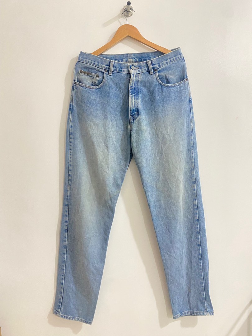 Vintage Calvin Klein Blue Light Wash Denim, Men's Fashion, Bottoms ...