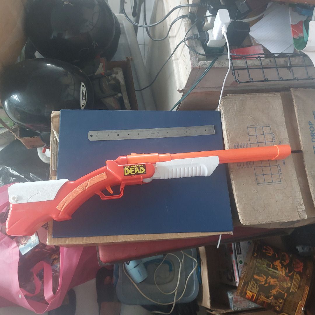 Walking Dead Double Barrel Shotgun NERF Buzz Bee, Hobbies & Toys, Toys ...