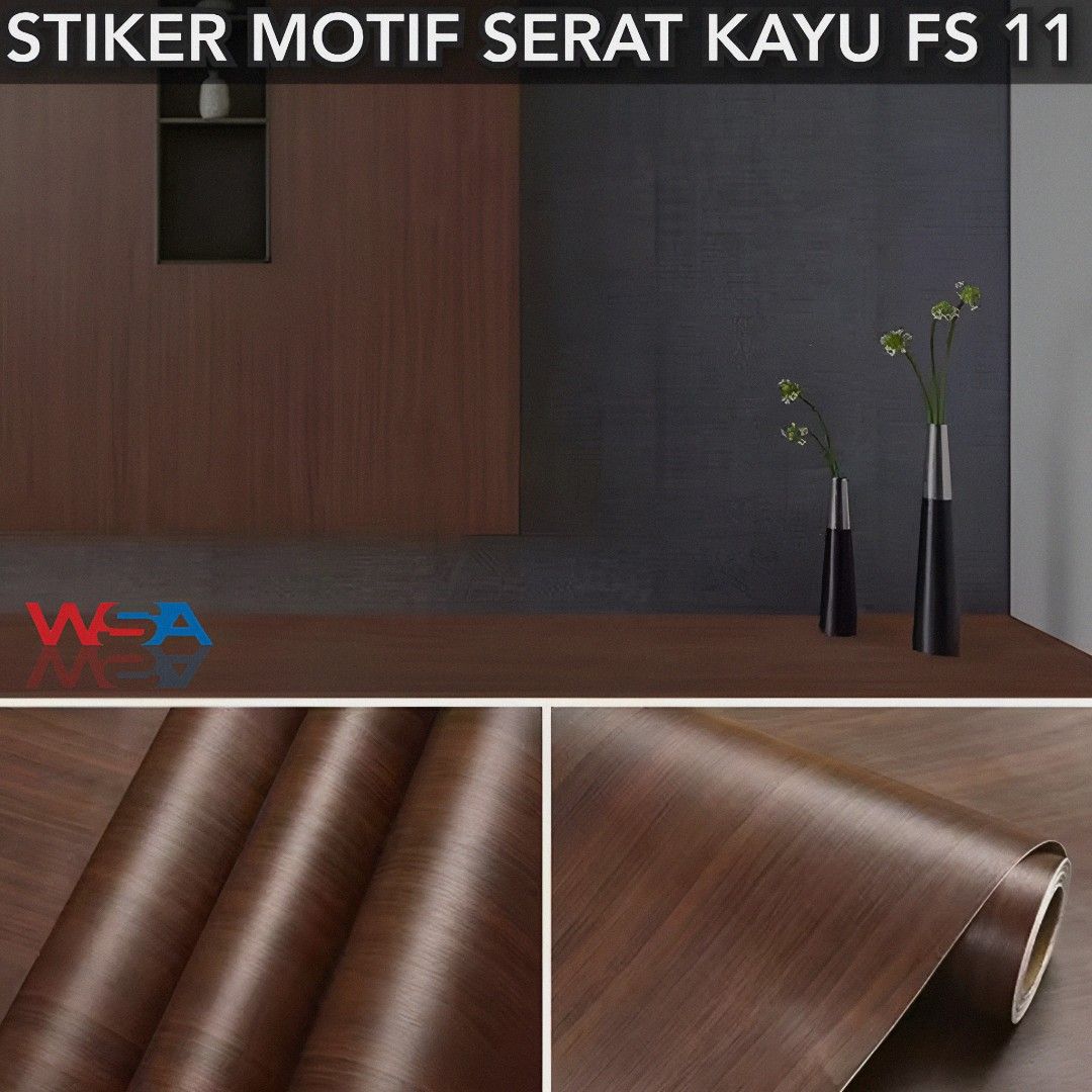 WALL STICKER STIKER MOTIF KAYU UNTUK PELAPIS DINDING LANTAI LEMARI MEJA ...