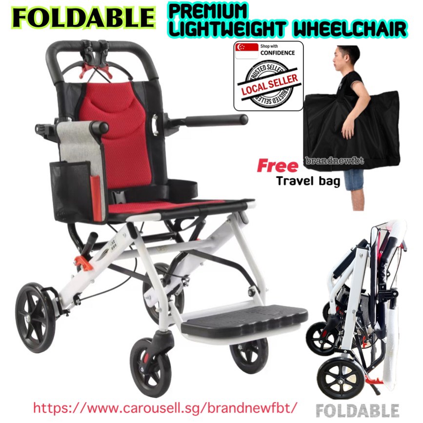 Wheelchair Push chair premium foldable travel wheelchair lightweight ...