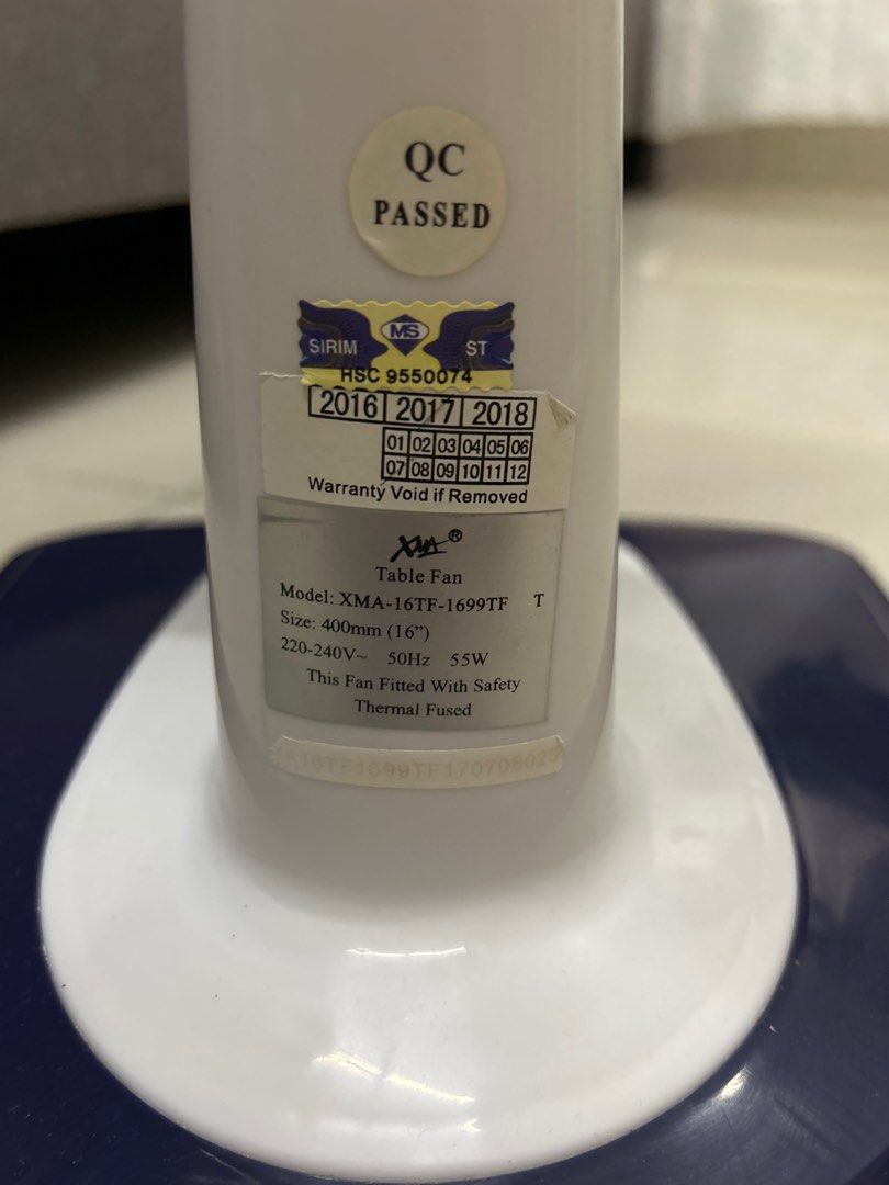 XMA table fan, Furniture & Home Living, Lighting & Fans, Fans on Carousell