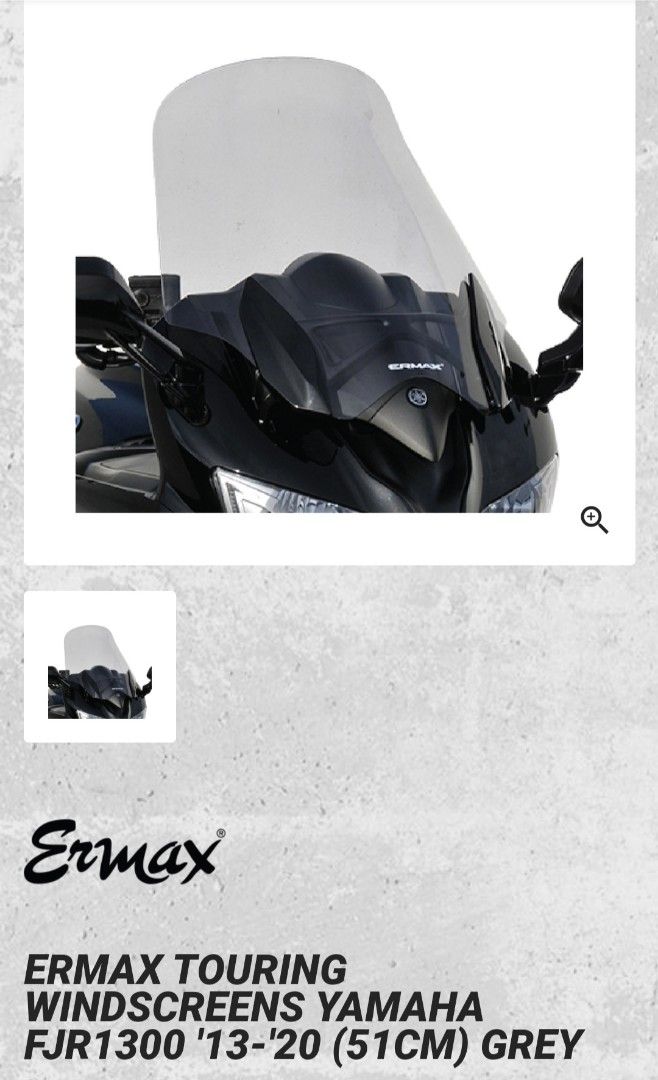 Yamaha Fjr 1300 windshield gen 3/4, Motorcycles, Motorcycle Accessories ...