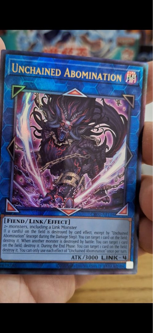 Yugioh Card: Unchained Abomination Ultimate Rare CR01 Nov 2023, Hobbies ...