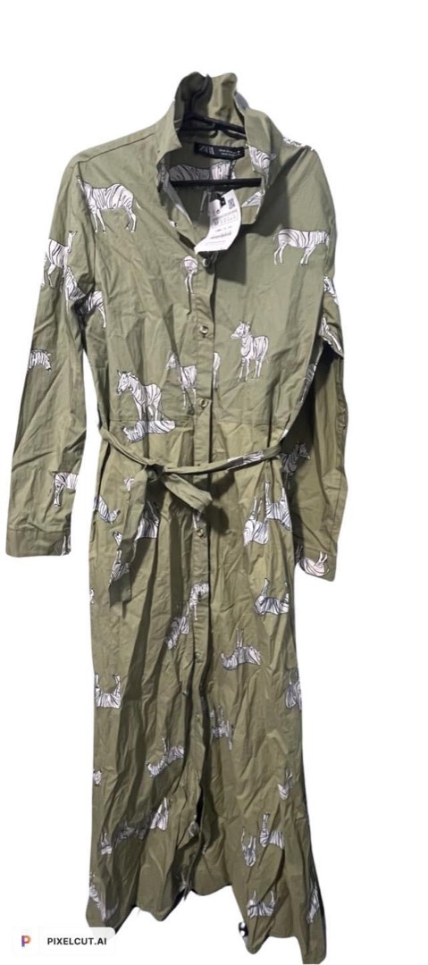 Zara Safari maxi Dress, Women's Fashion, Dresses & Sets, Dresses on ...