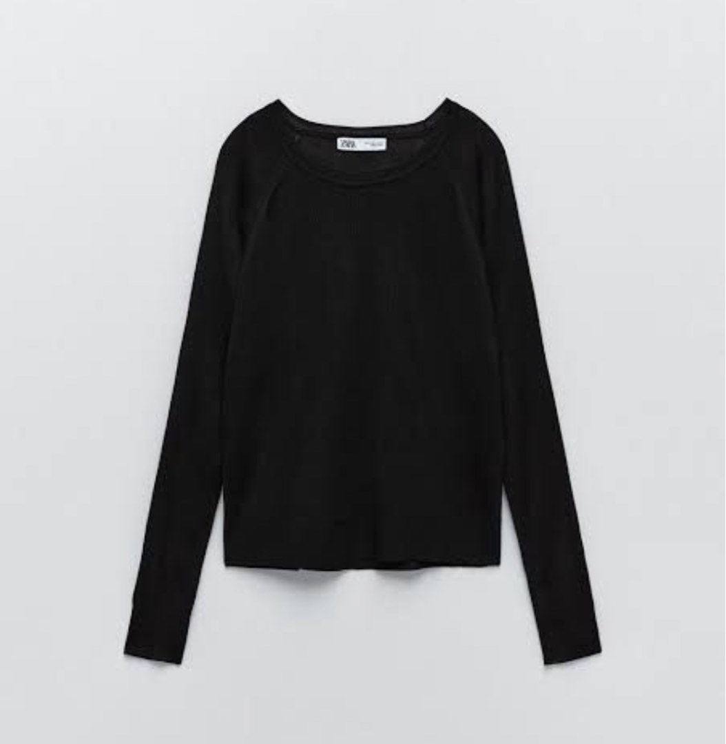 ZARA soft knitted top, Women's Fashion, Tops, Blouses on Carousell
