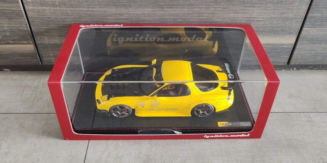 1/18 Ignition Model Mazda RX-7 (FD3S) RE Amemiya (Yellow) #1048, Hobbies & Toys, Toys & Games on ...