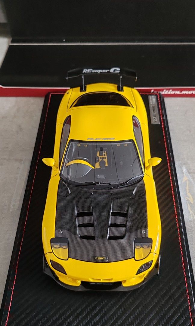 1/18 Ignition Model Mazda RX-7 (FD3S) RE Amemiya (Yellow) #1048, Hobbies & Toys, Toys & Games on ...