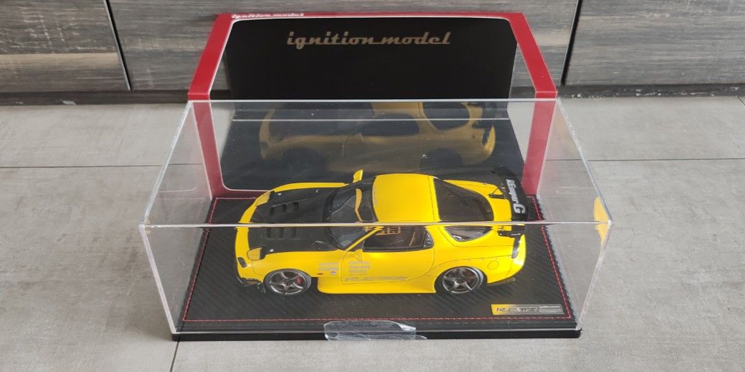 1/18 Ignition Model Mazda RX-7 (FD3S) RE Amemiya (Yellow) #1048, Hobbies & Toys, Toys & Games on ...