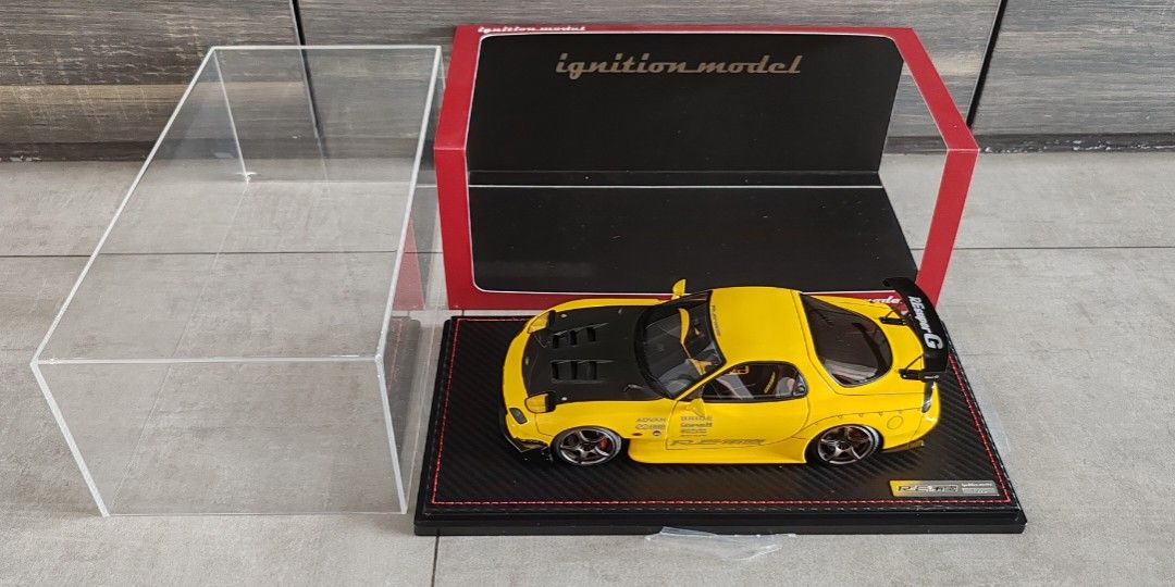 1/18 Ignition Model Mazda RX-7 (FD3S) RE Amemiya (Yellow) #1048, Hobbies & Toys, Toys & Games on ...